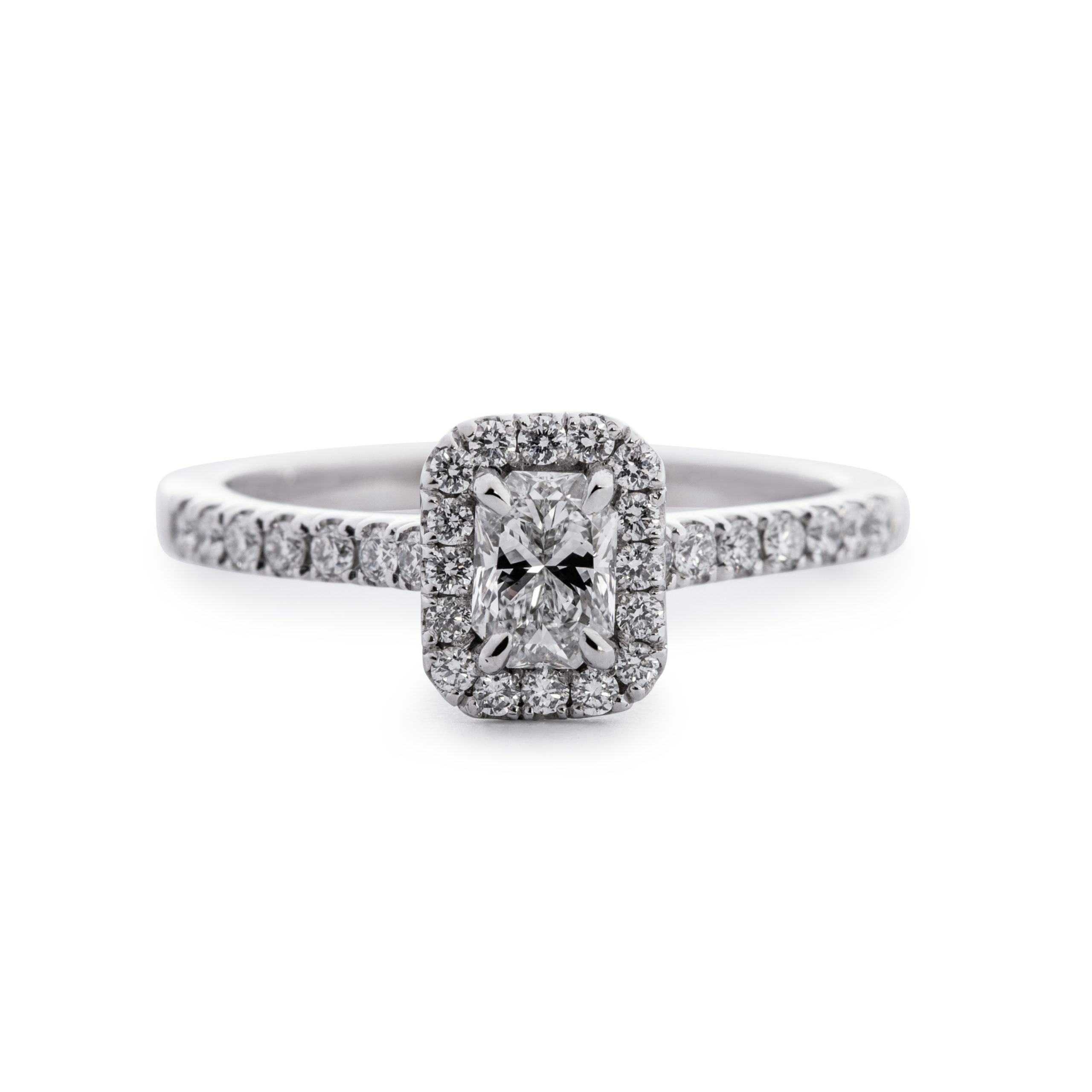 Phoenix Cut Diamond 0.38ct Halo Ring | Jeweller in Harrogate, Yorkshire ...
