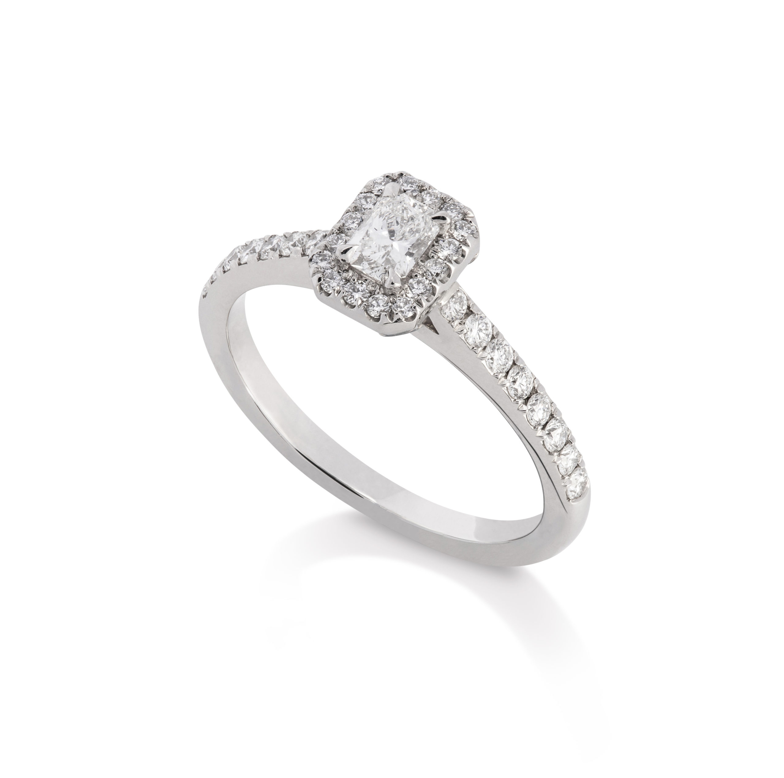Phoenix Cut Diamond 0.24ct Halo Ring | Jeweller in Harrogate, Yorkshire ...