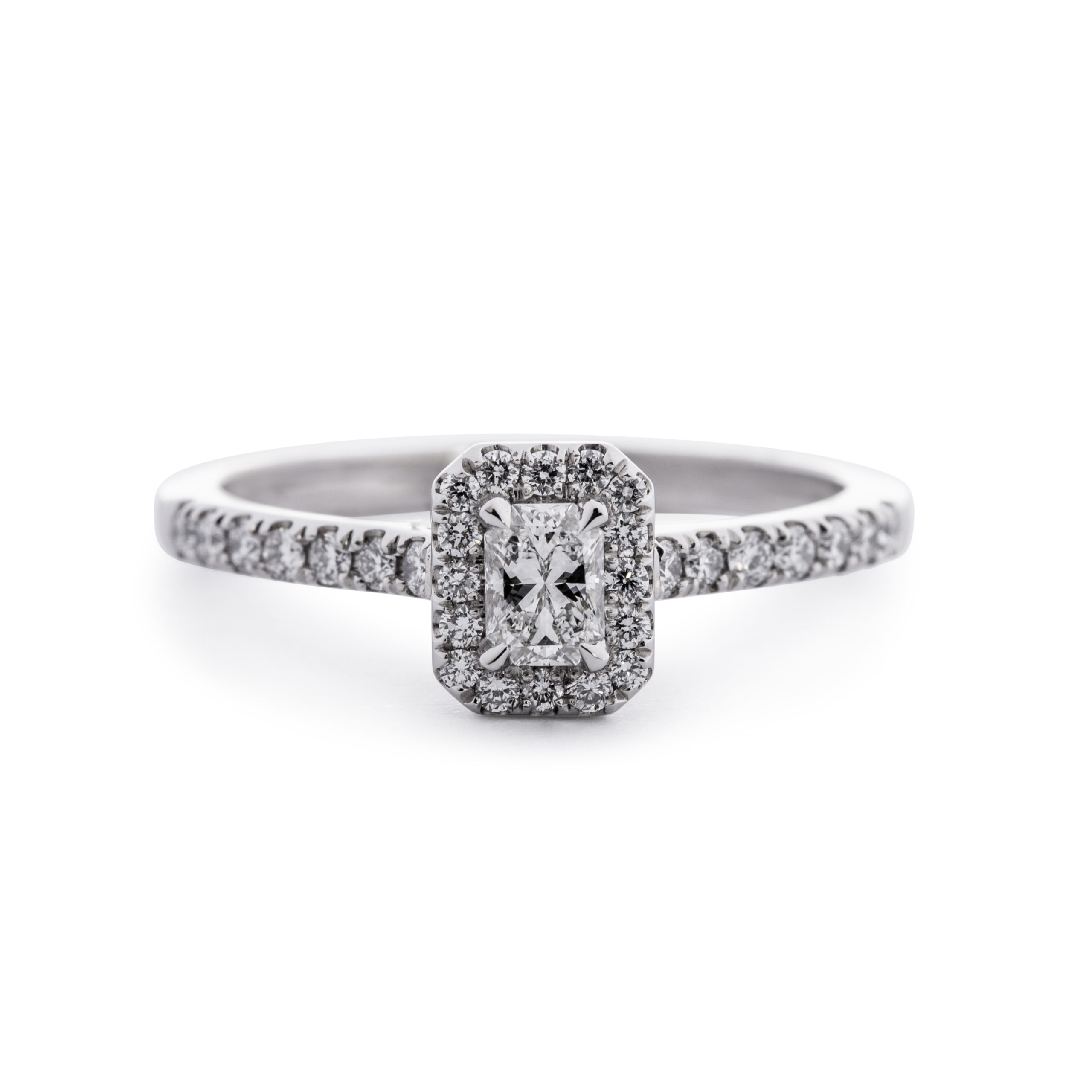 Phoenix Cut Diamond 0.24ct Halo Ring | Jeweller in Harrogate, Yorkshire ...