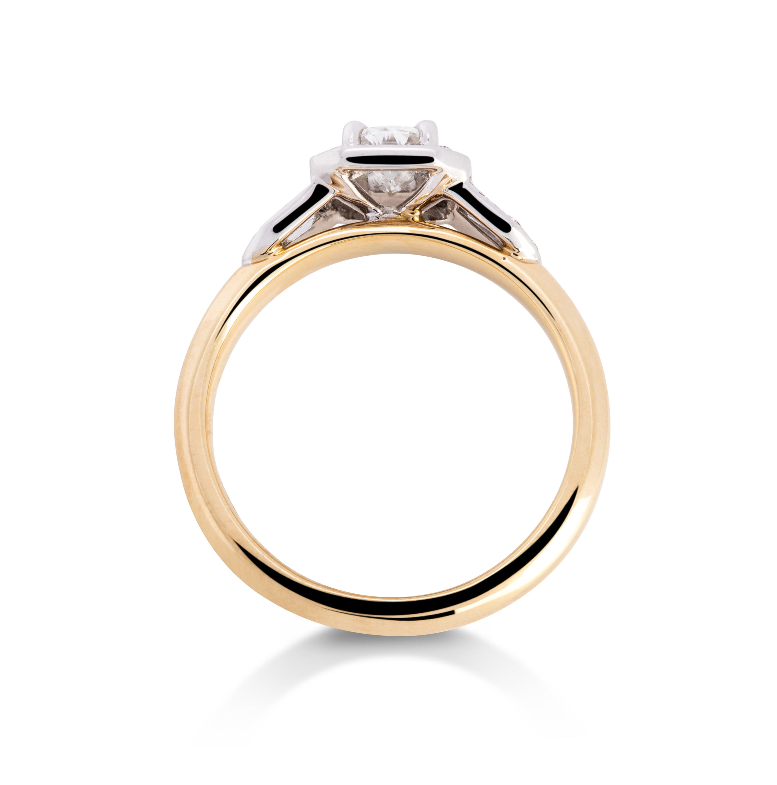 Phoenix Cut Diamond 0.43ct Art Deco Style Halo Ring | Jeweller in ...