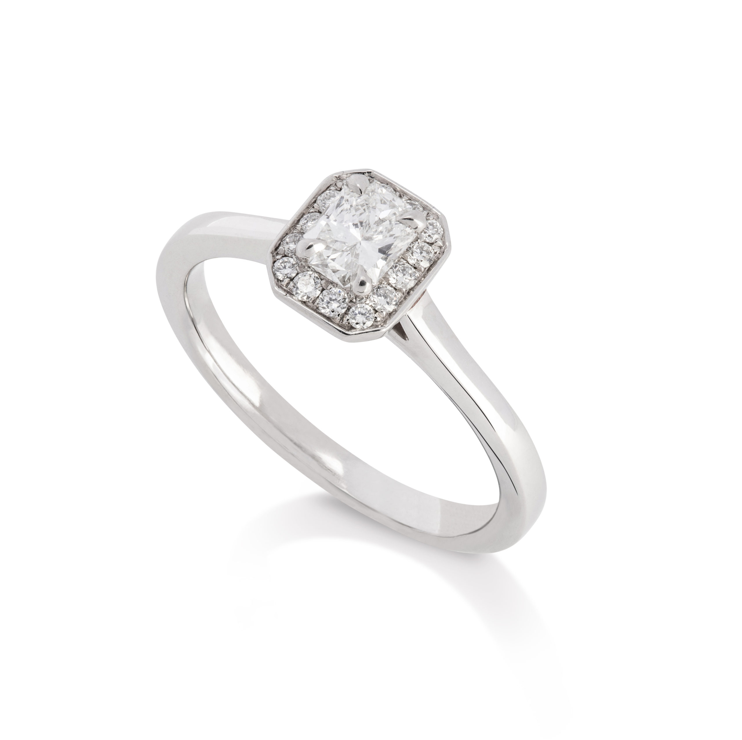 Phoenix Cut Diamond 0.41ct Halo Ring | Jeweller in Harrogate, Yorkshire ...