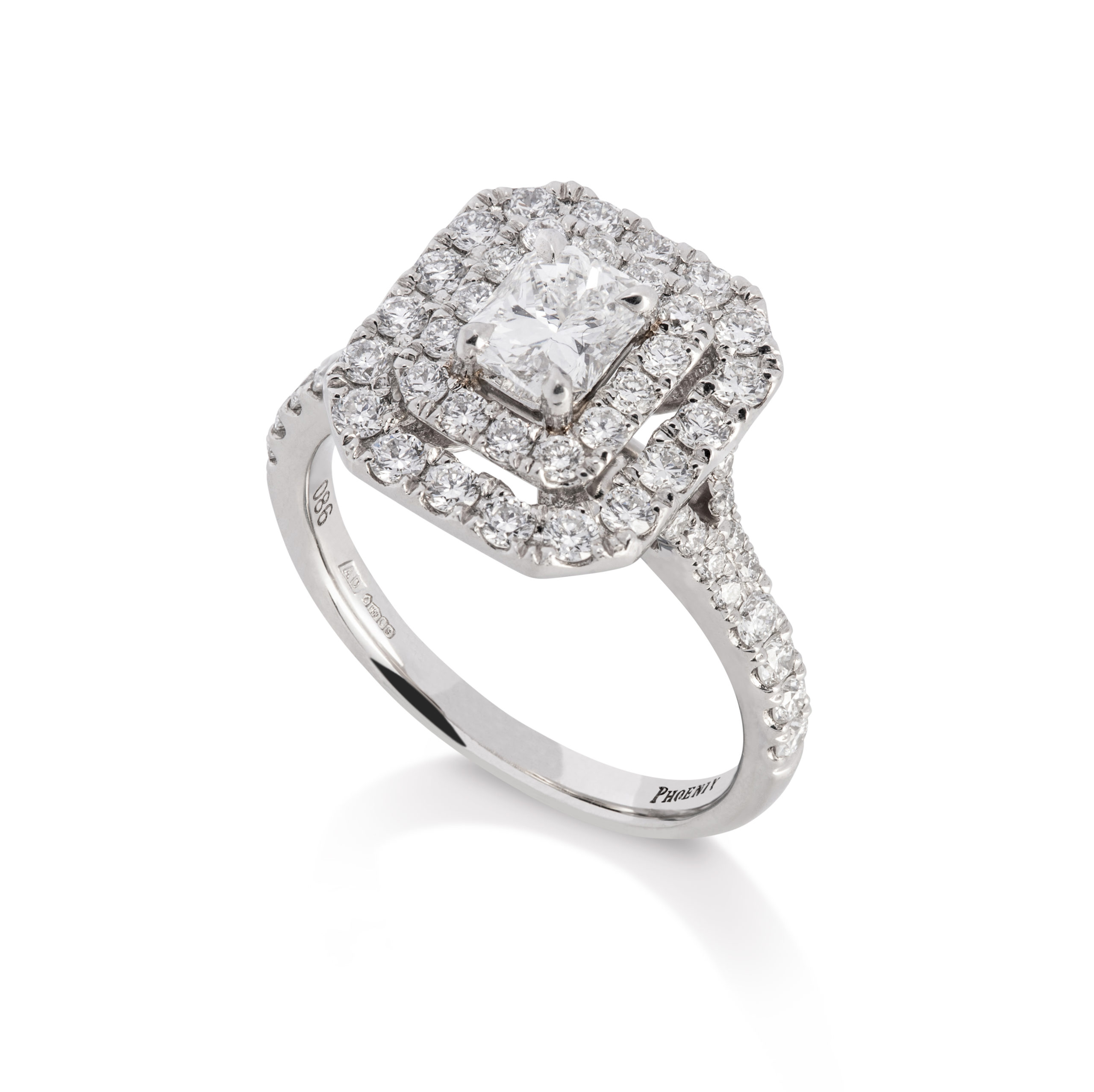 Phoenix Cut Diamond 0.53ct Double Halo Ring | Jeweller in Harrogate ...