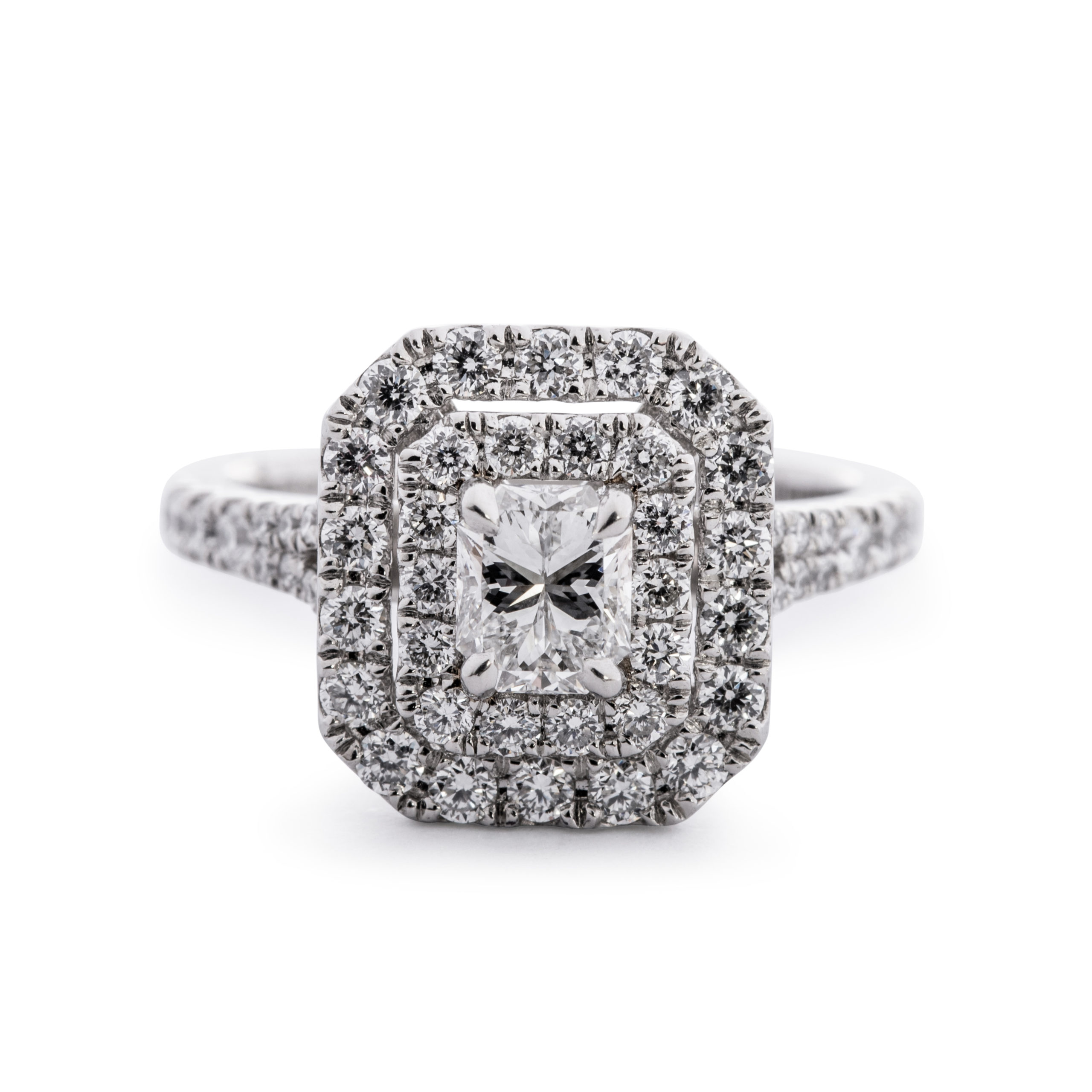 Phoenix Cut Diamond 0.53ct Double Halo Ring | Jeweller in Harrogate ...