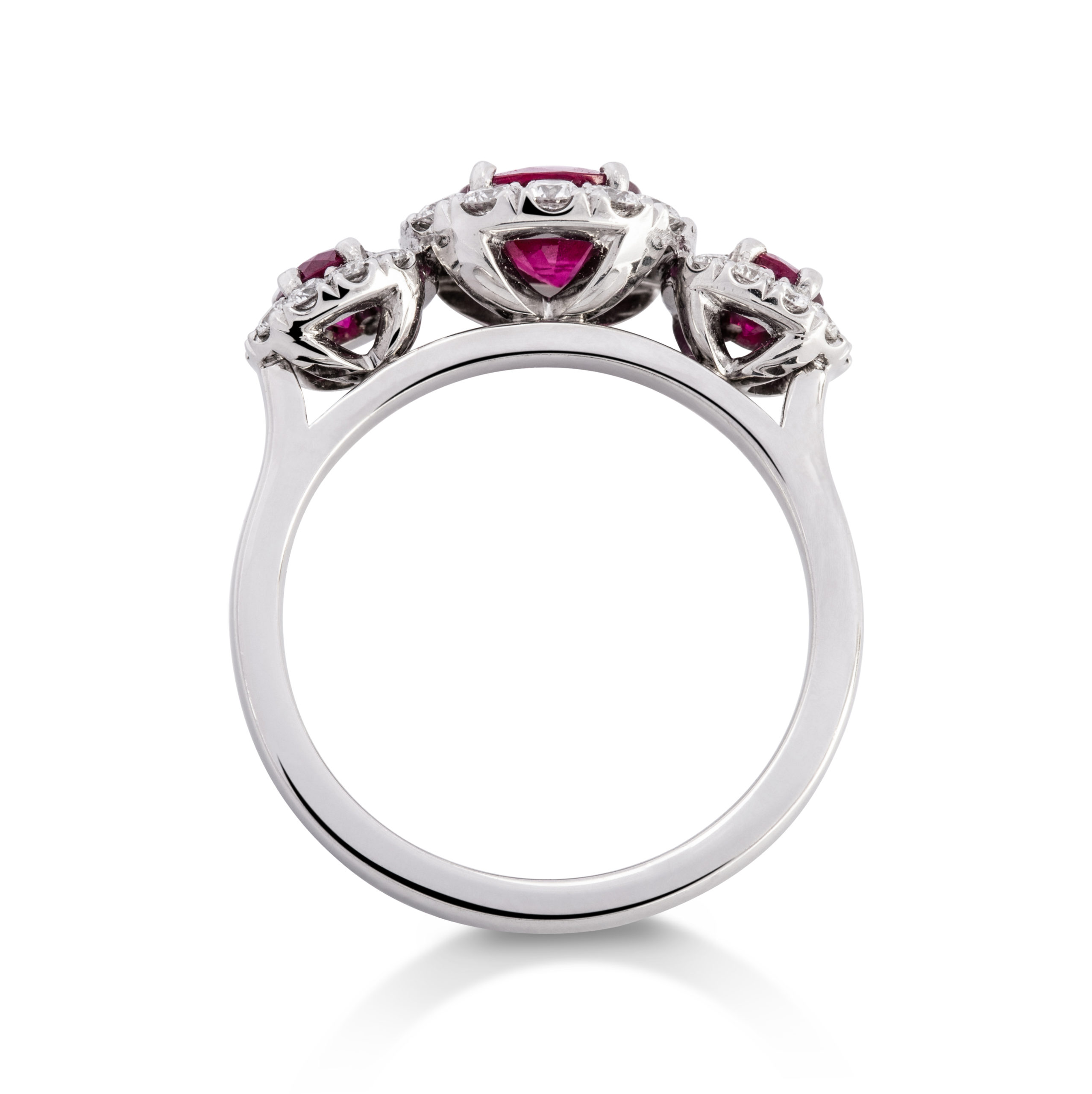Ruby and Diamond Triple Halo Ring | Jeweller in Harrogate, Yorkshire ...