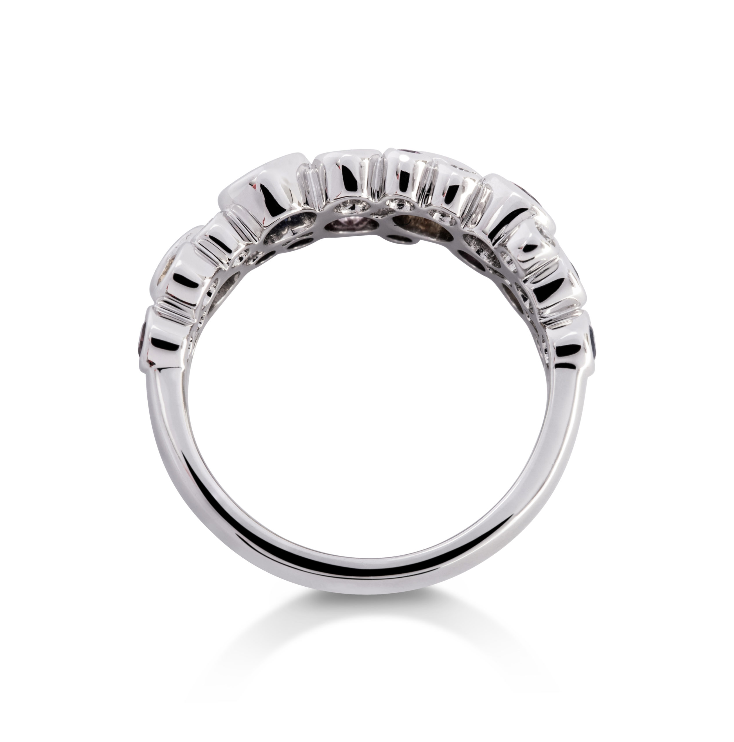 Rainbow Sapphire and Diamond Scatter Ring | Jeweller in Harrogate ...