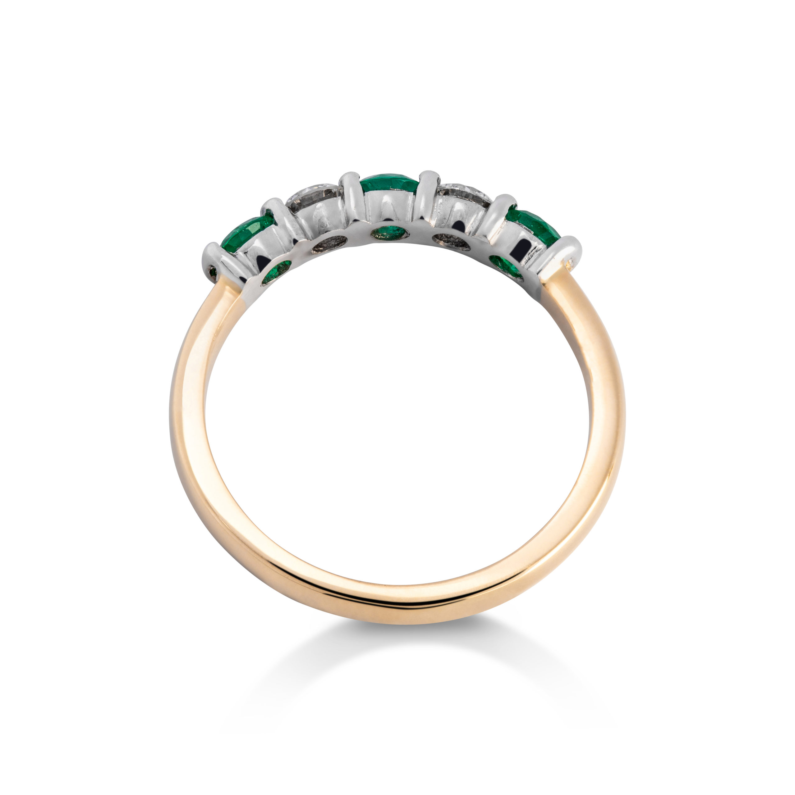 Emerald and Diamond Five Stone Bar Set Ring | Jeweller in Harrogate ...