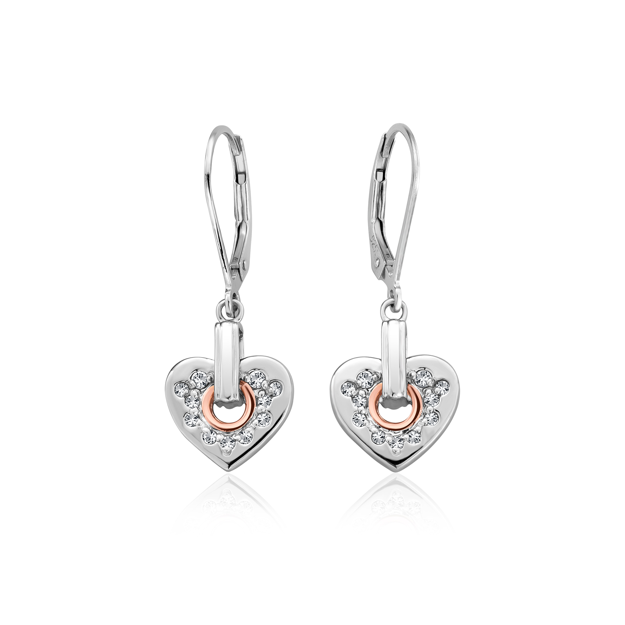 Clogau Silver Cariad Sparkle Heart Earrings | Jeweller in Harrogate ...