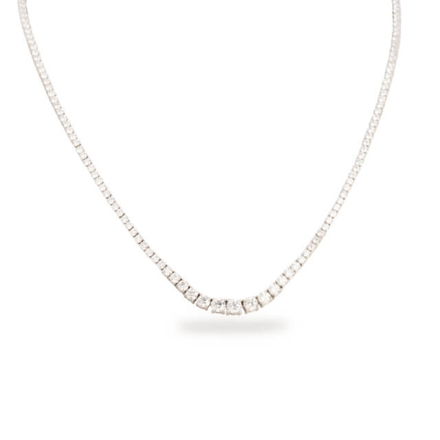 Diamond 6.79ct Graduated Line Necklace | Jeweller in Harrogate ...