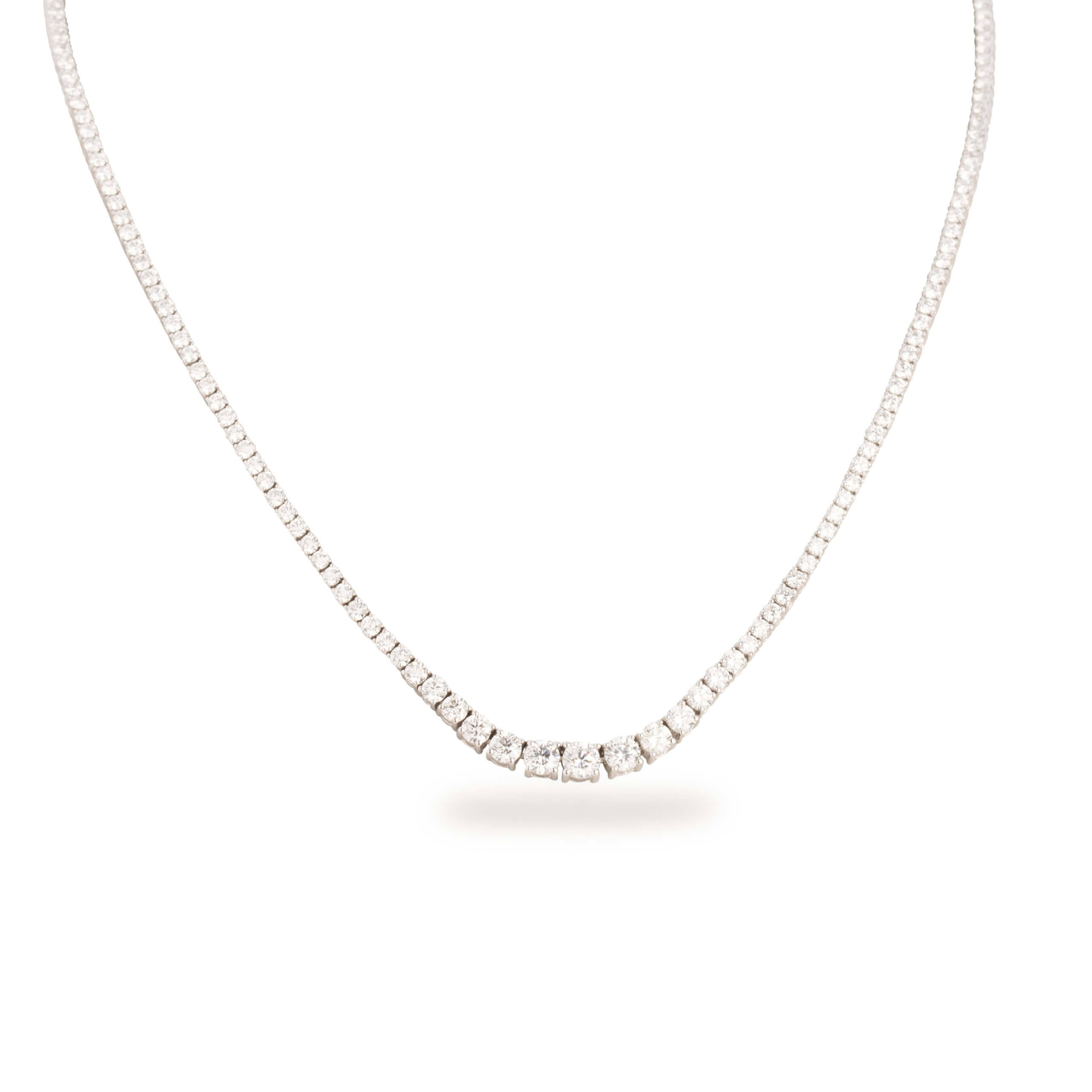 Diamond 6.79ct Graduated Line Necklace | Jeweller in Harrogate ...